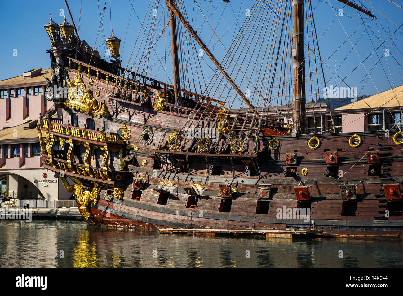 Wooden Ship Neptune Genoa Italy 6+ Hundred Galleon Neptune