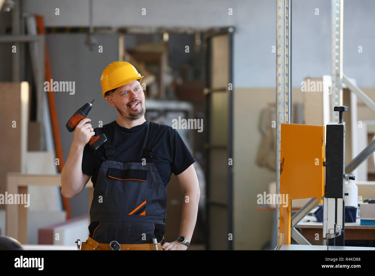 Worker using screwdriver on electrical hi-res stock photography and ...