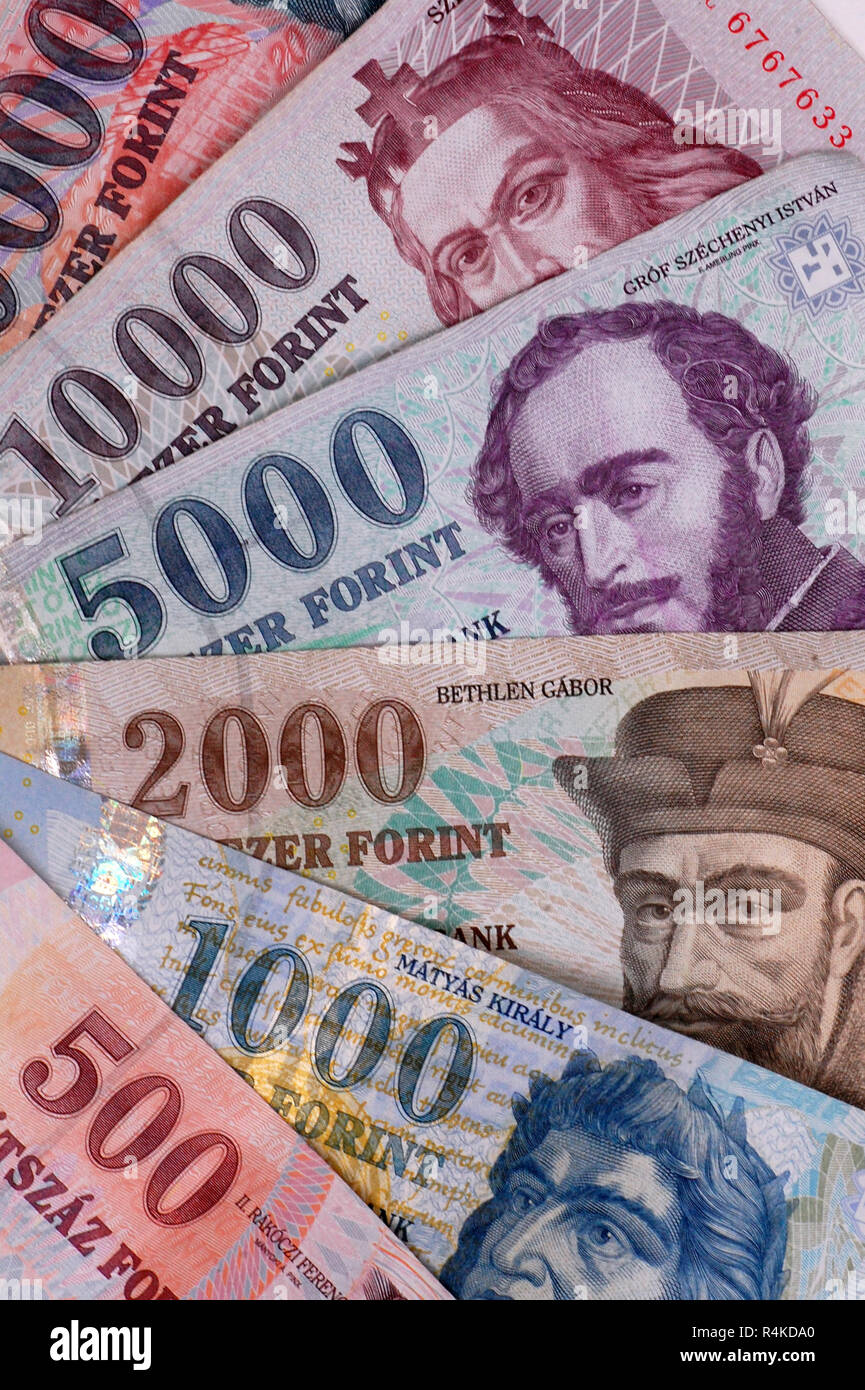 Banknotes of the hungarian forint hi-res stock photography and images ...