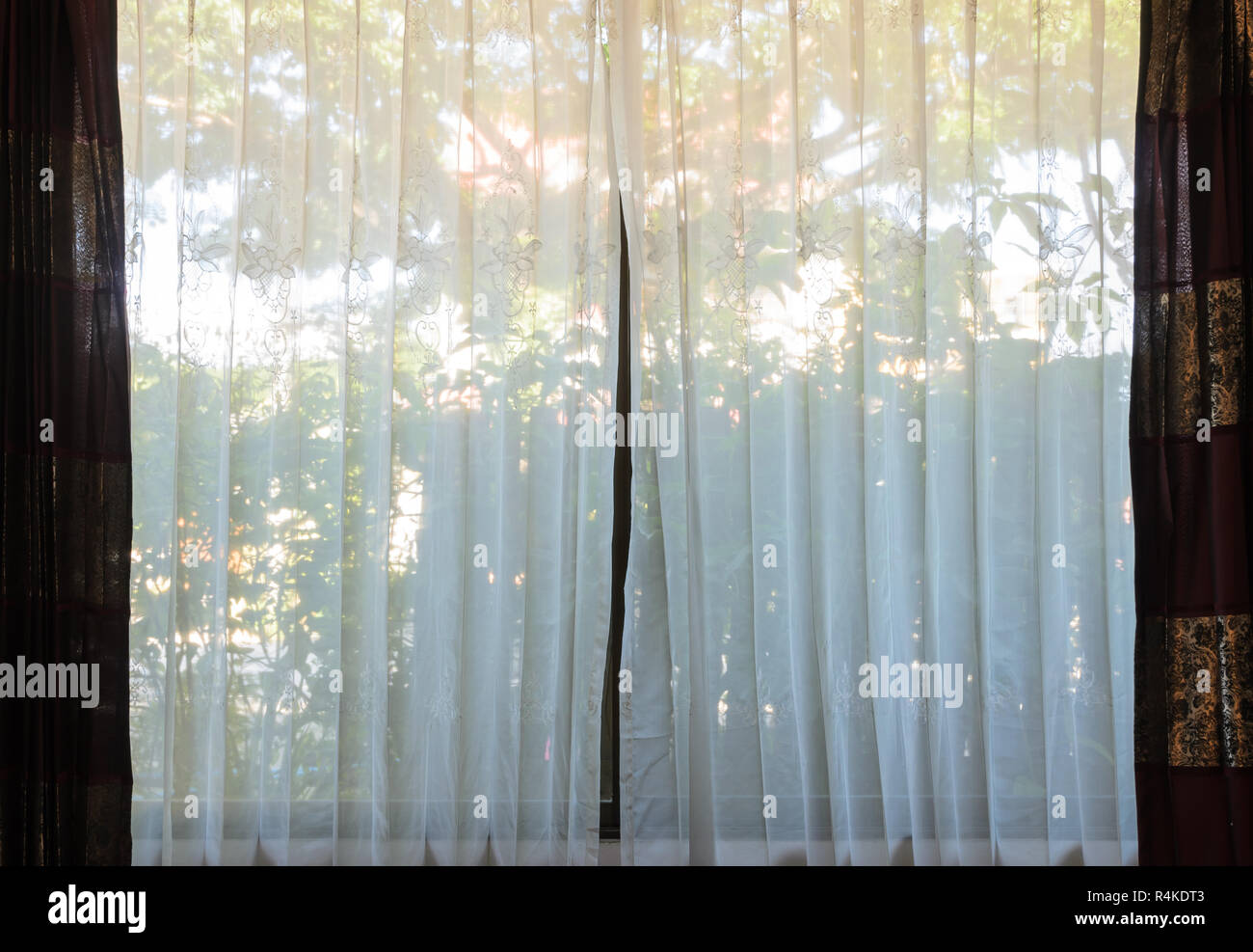 Translucent curtain window Stock Photo - Alamy