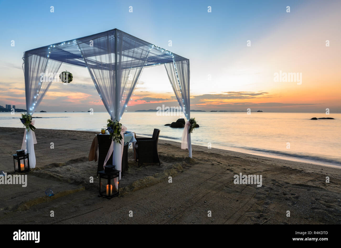 Romantic Set Up By The Beach