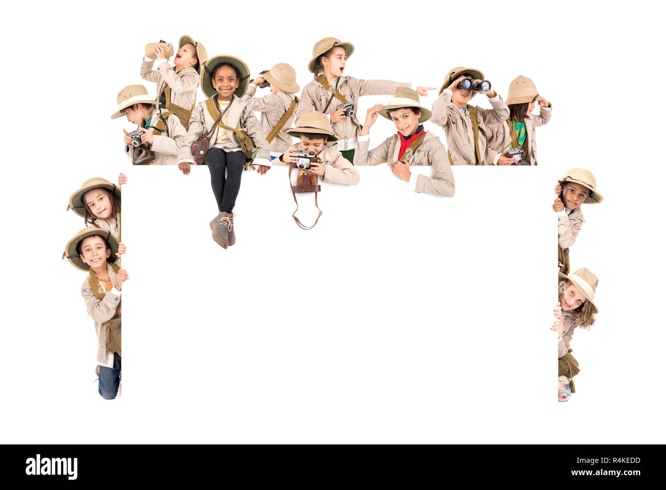 Kids ready for adventure Stock Photo - Alamy