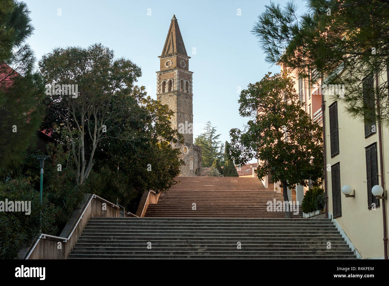 stairs up to the church Stock Photo - Alamy