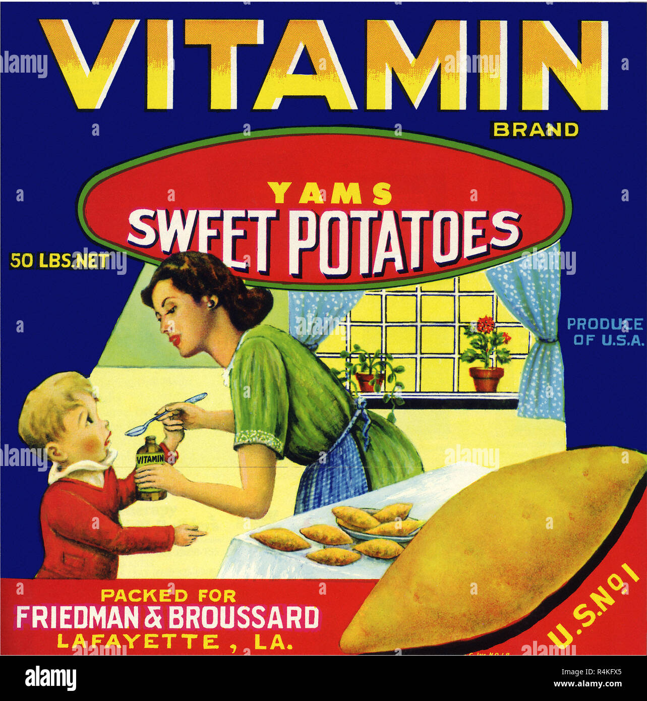 Sweet Potato Label Stock Photo - Alamy
