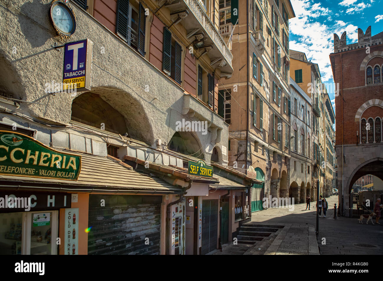 GENOVA,ITALY-12 OCTOBER,2018: Ligurian restaurant with traditional ...