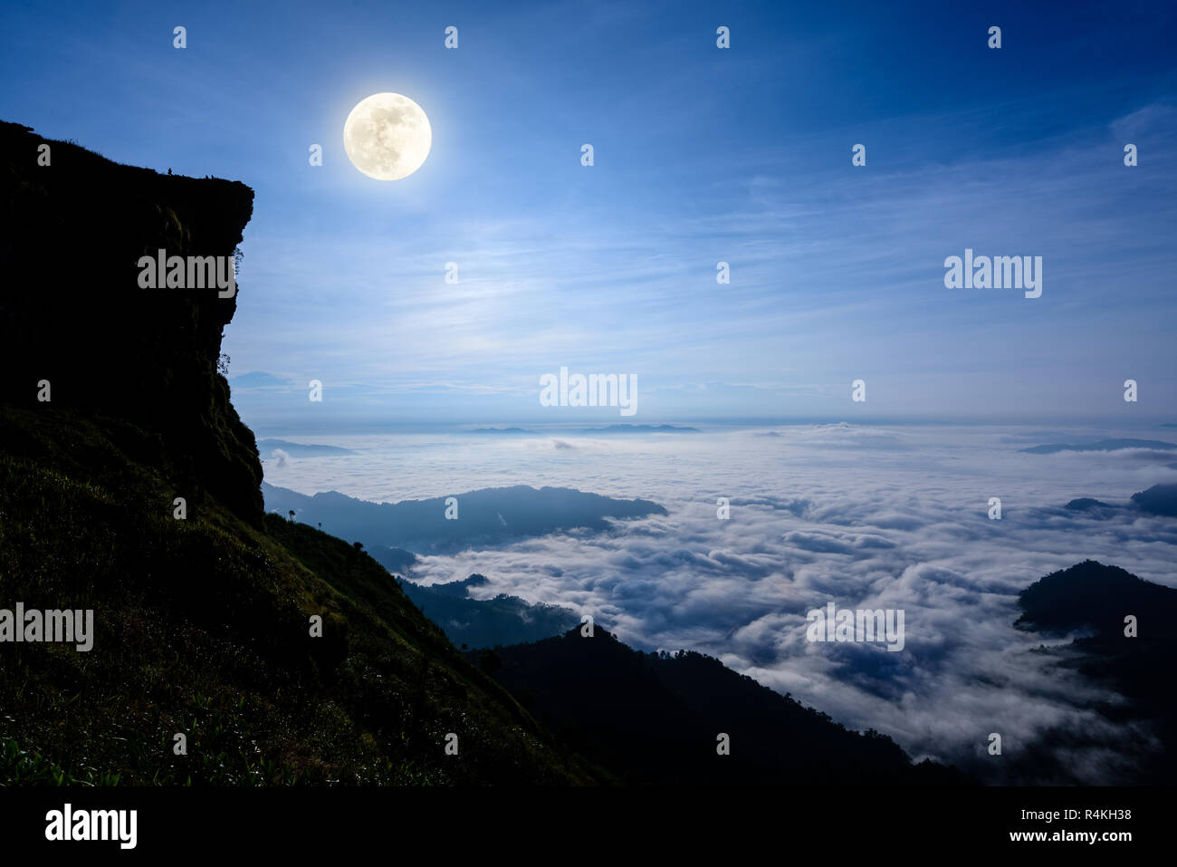 Night nighttime moon moonlight firmament hi-res stock photography and ...