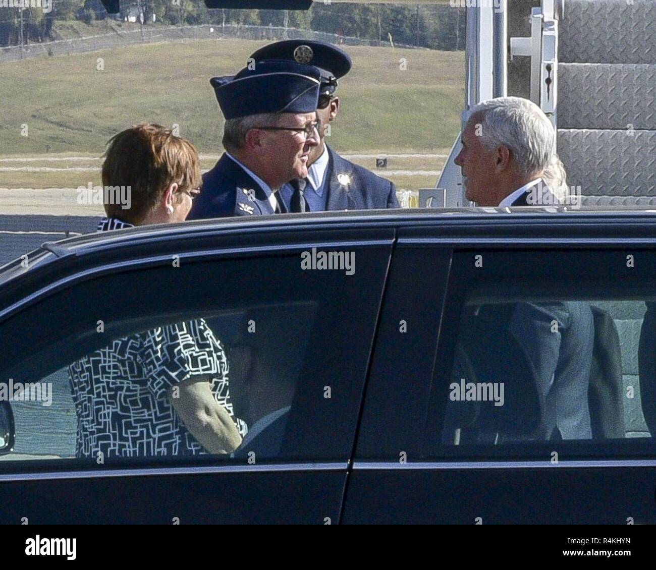Col. Scott Grant, 117th Air Refueling Wing Commander greets Vice ...
