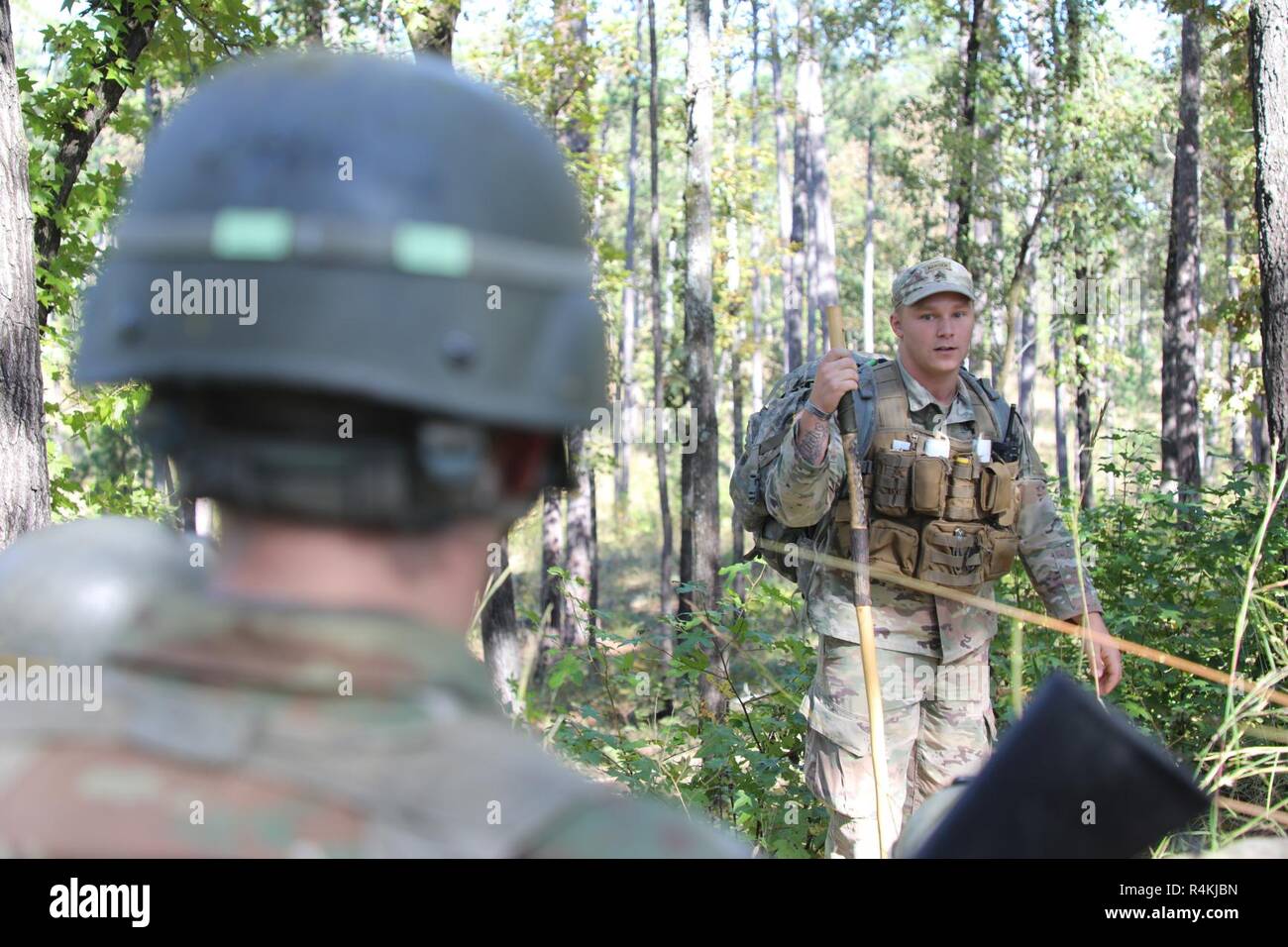 U.S. Army Sgt. Lewis Sanborn, assigned to Alpha Company, Warrior ...