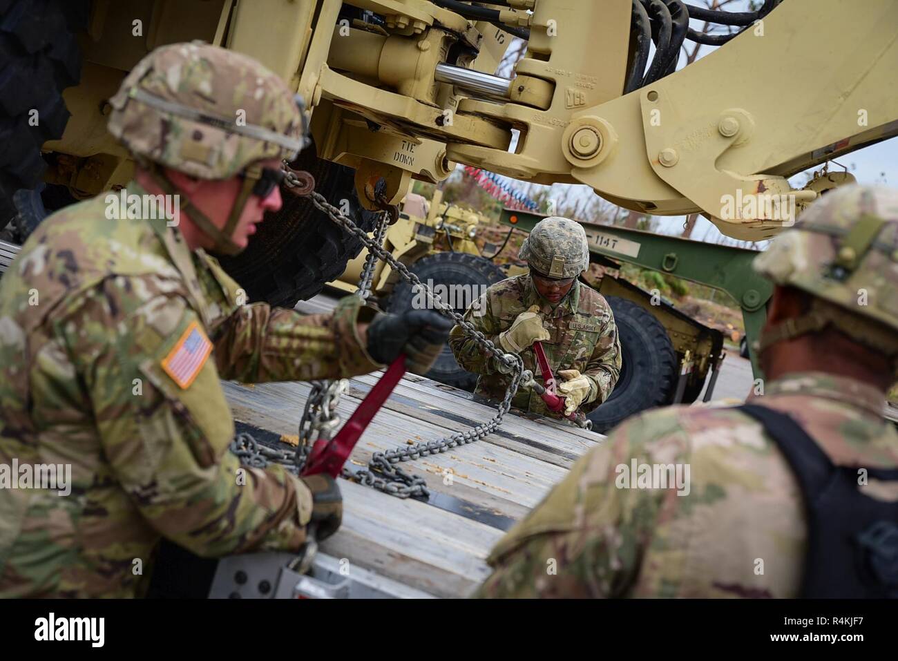 Members of the U.S. Army, 46th “Steel Spike” Engineer Battalion out of ...