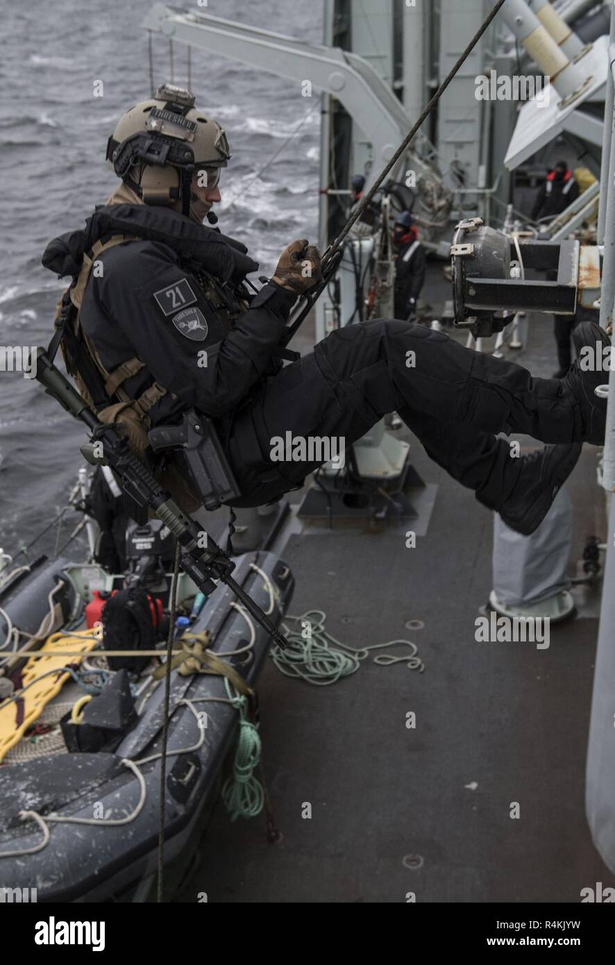 A member Her Majesty’s Canadian Ship (HMCS) VILLE DE QUÉBEC’S Naval ...