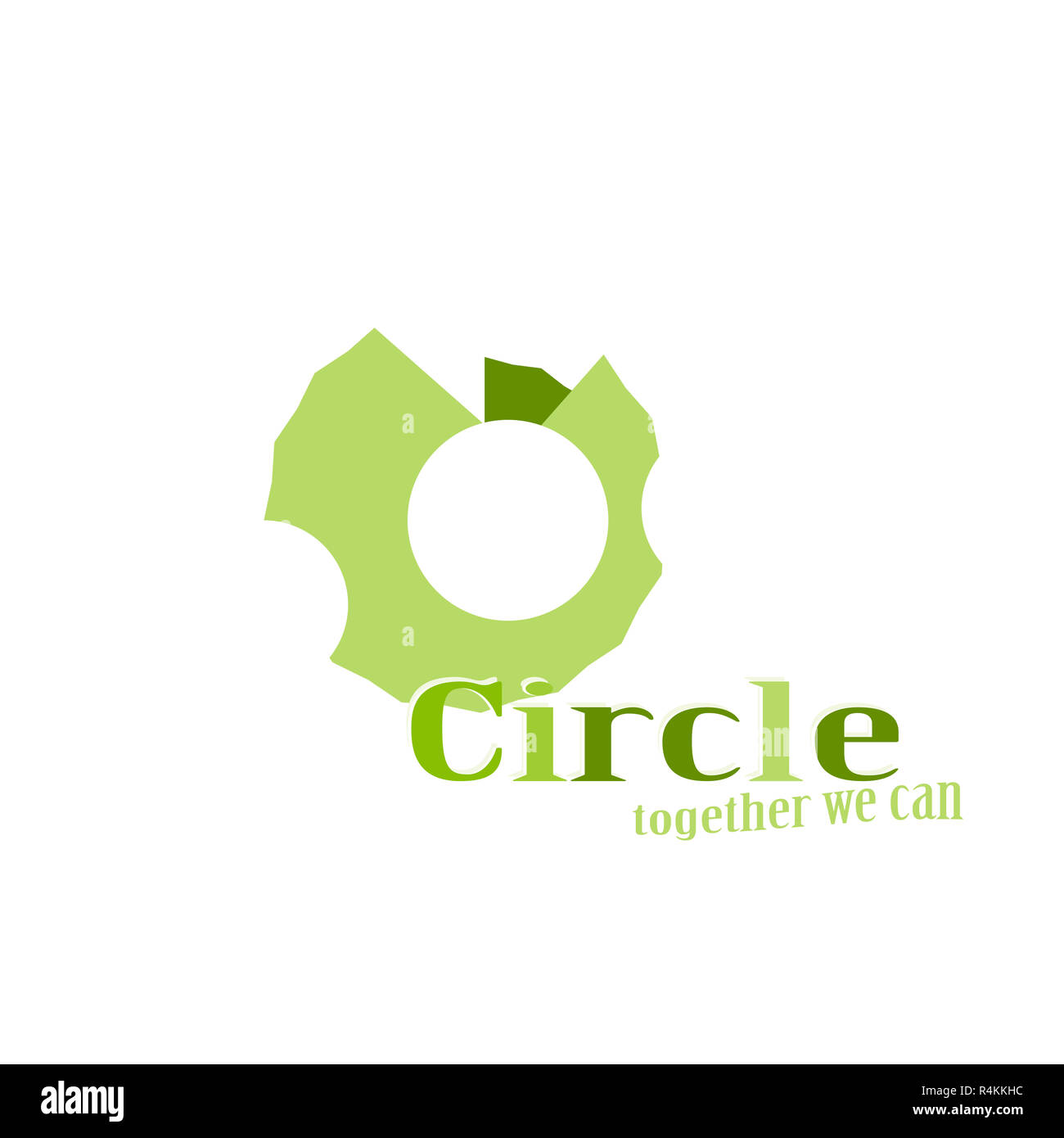 Abstract union circle shape Logo design template Stock Photo - Alamy