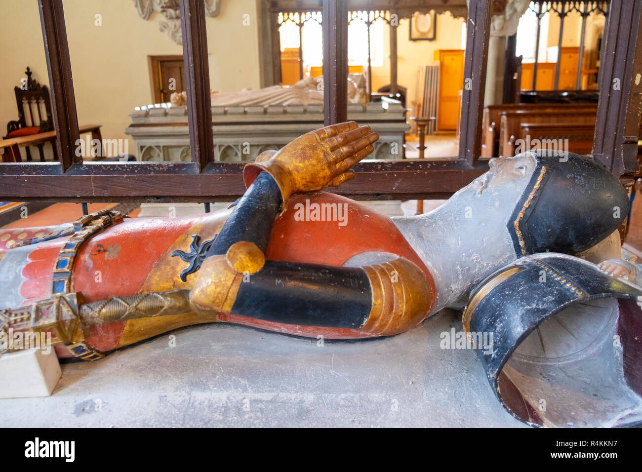 Tomb and effigy of Sir Reginald de Cobham, Lingfield Parish Church ...