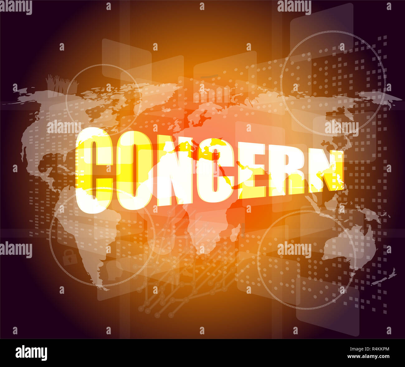 Management concept: concern words on digital screen Stock Photo - Alamy