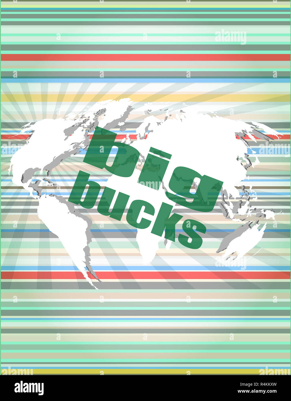 big bucks words on digital touch screen Stock Photo - Alamy