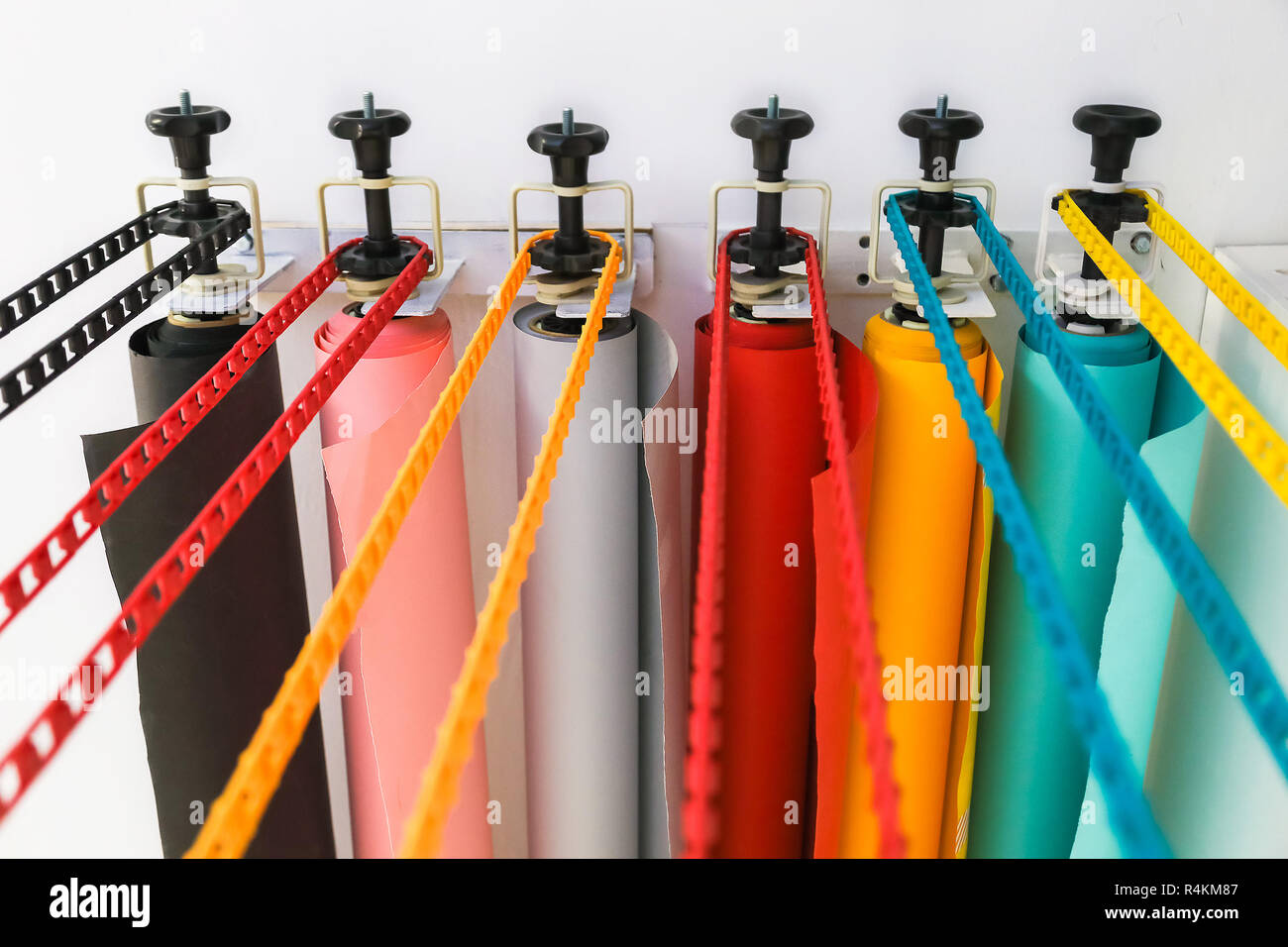 Colorful paper backgrounds for a photo studio Stock Photo - Alamy