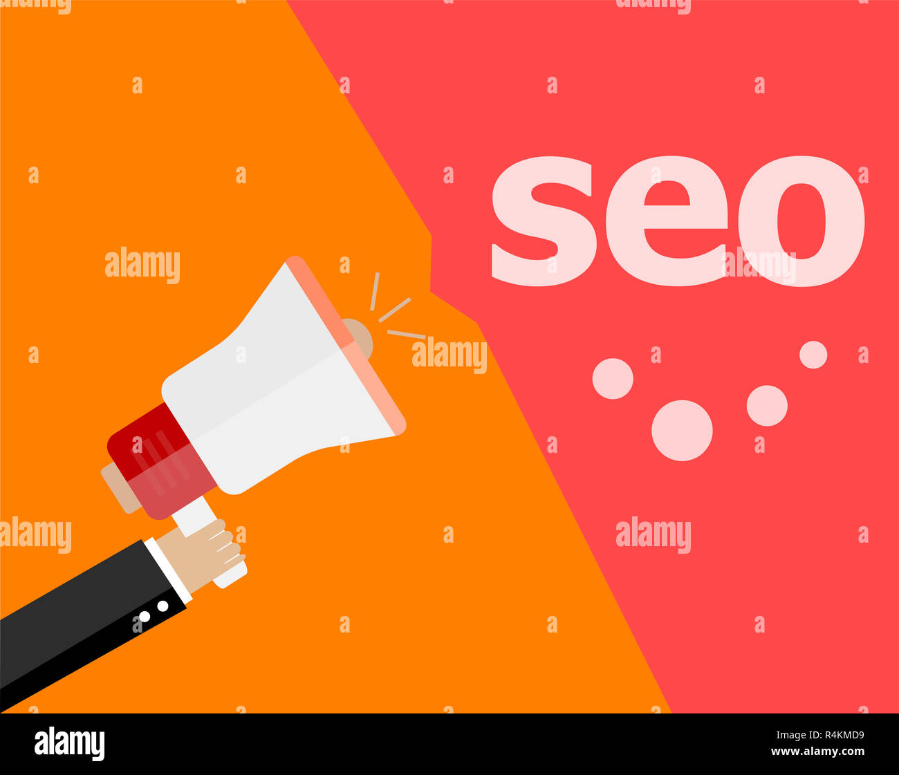 flat design business concept. seo digital marketing business man ...