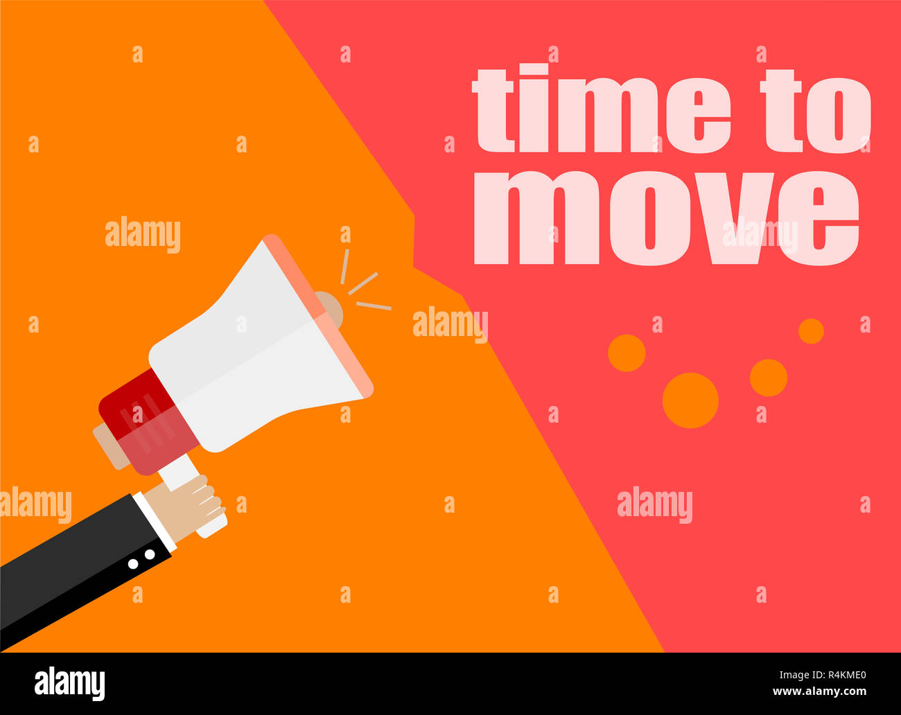 flat design business concept. time to move. Digital marketing business ...