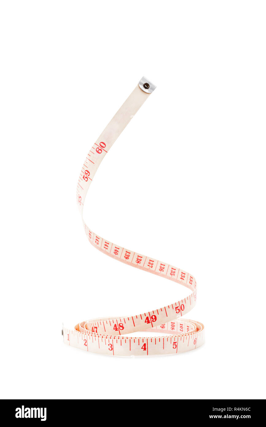 Long red measuring tape Cut Out Stock Images & Pictures - Alamy