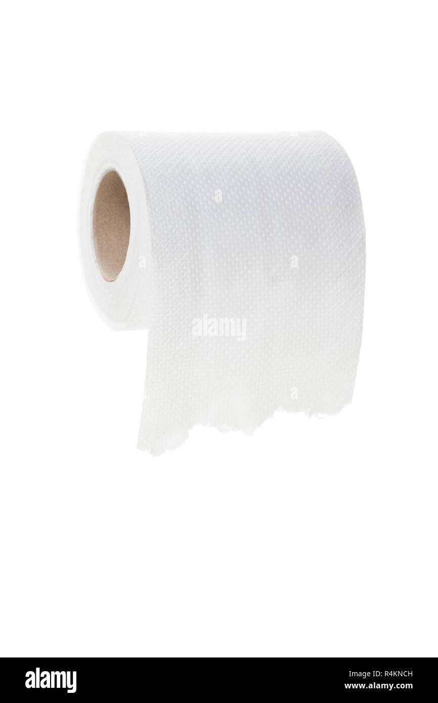 single rolled toilet paper Stock Photo - Alamy