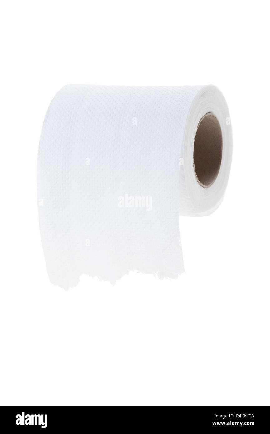 single rolled toilet paper Stock Photo - Alamy