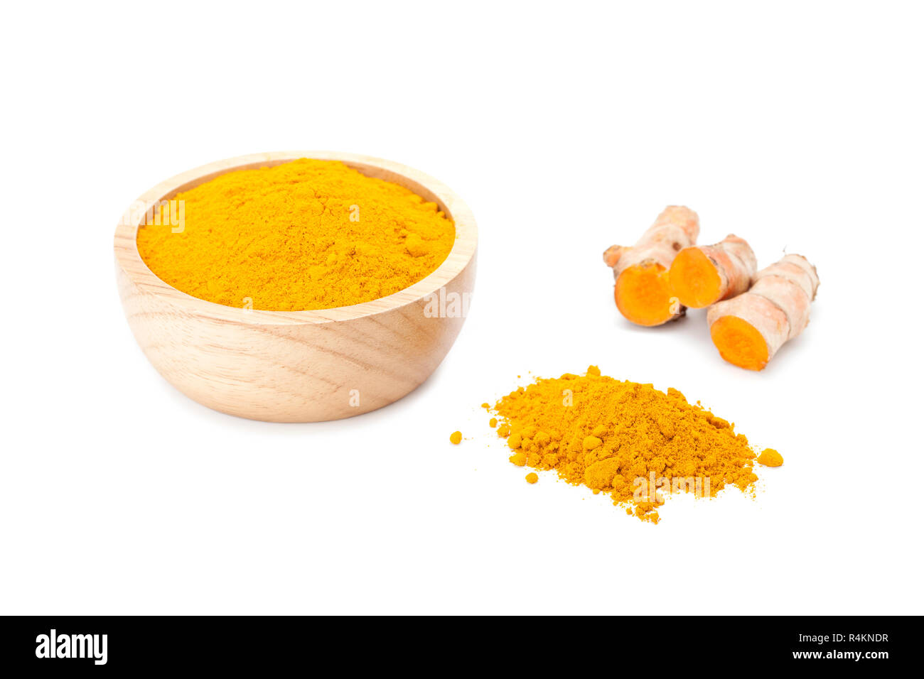 Turmeric rhizome and turmeric powder Stock Photo - Alamy