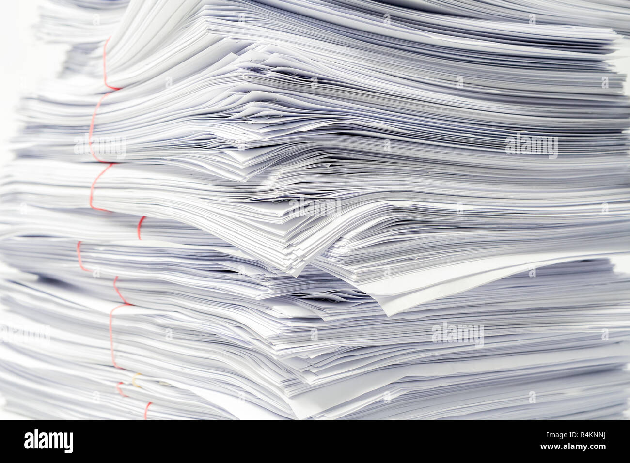 Stack of Documents isolated on white background Stock Photo - Alamy