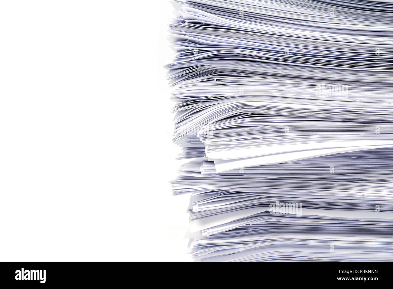 Stack of Documents isolated on white background Stock Photo - Alamy