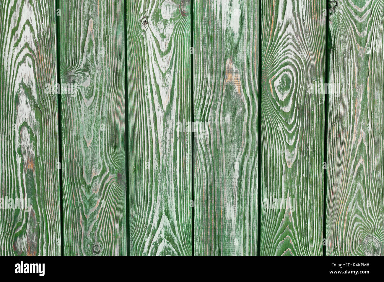 vintage wooden planks painted in green Stock Photo - Alamy