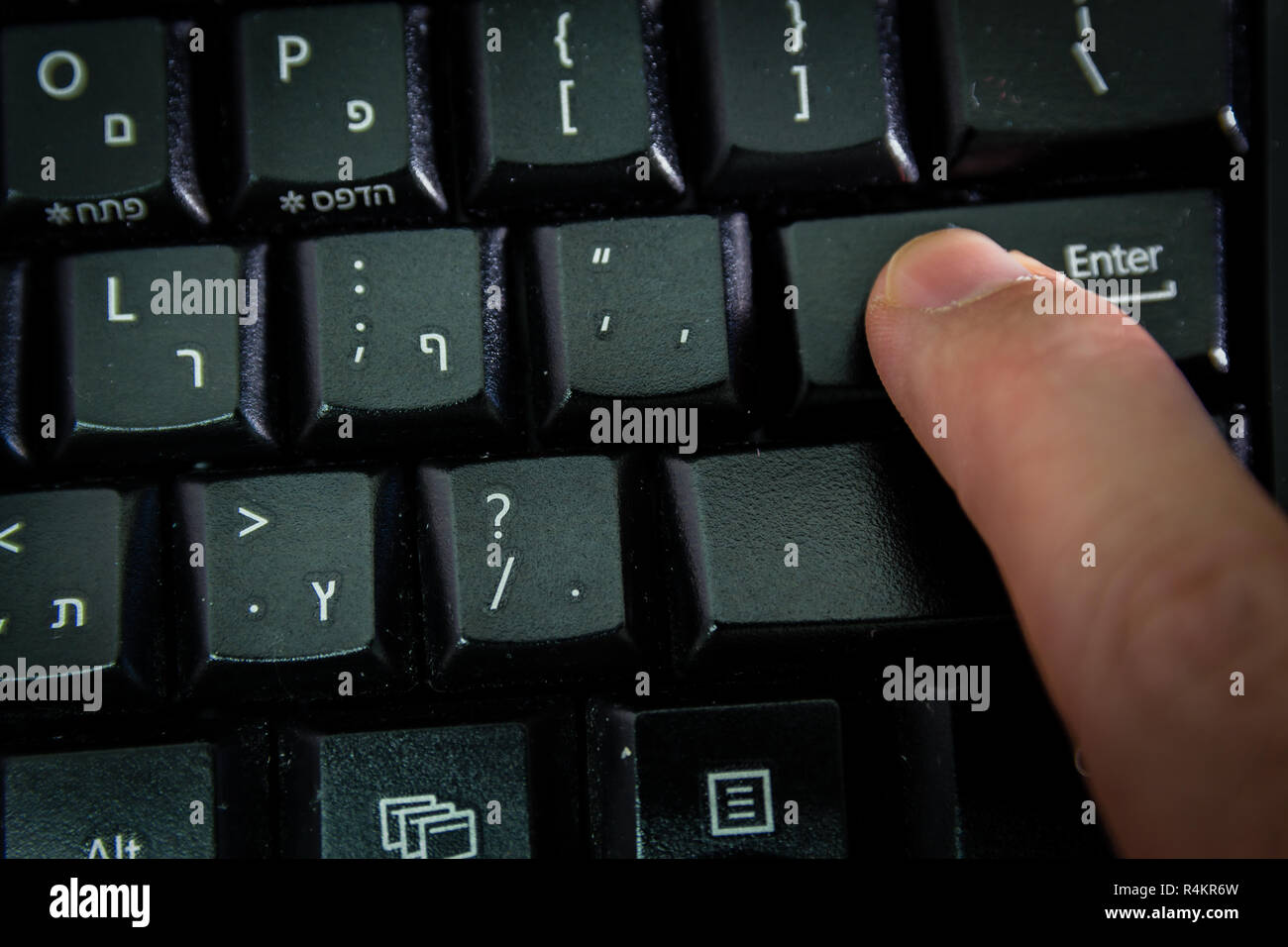 Hacker typing enter hi-res stock photography and images - Alamy
