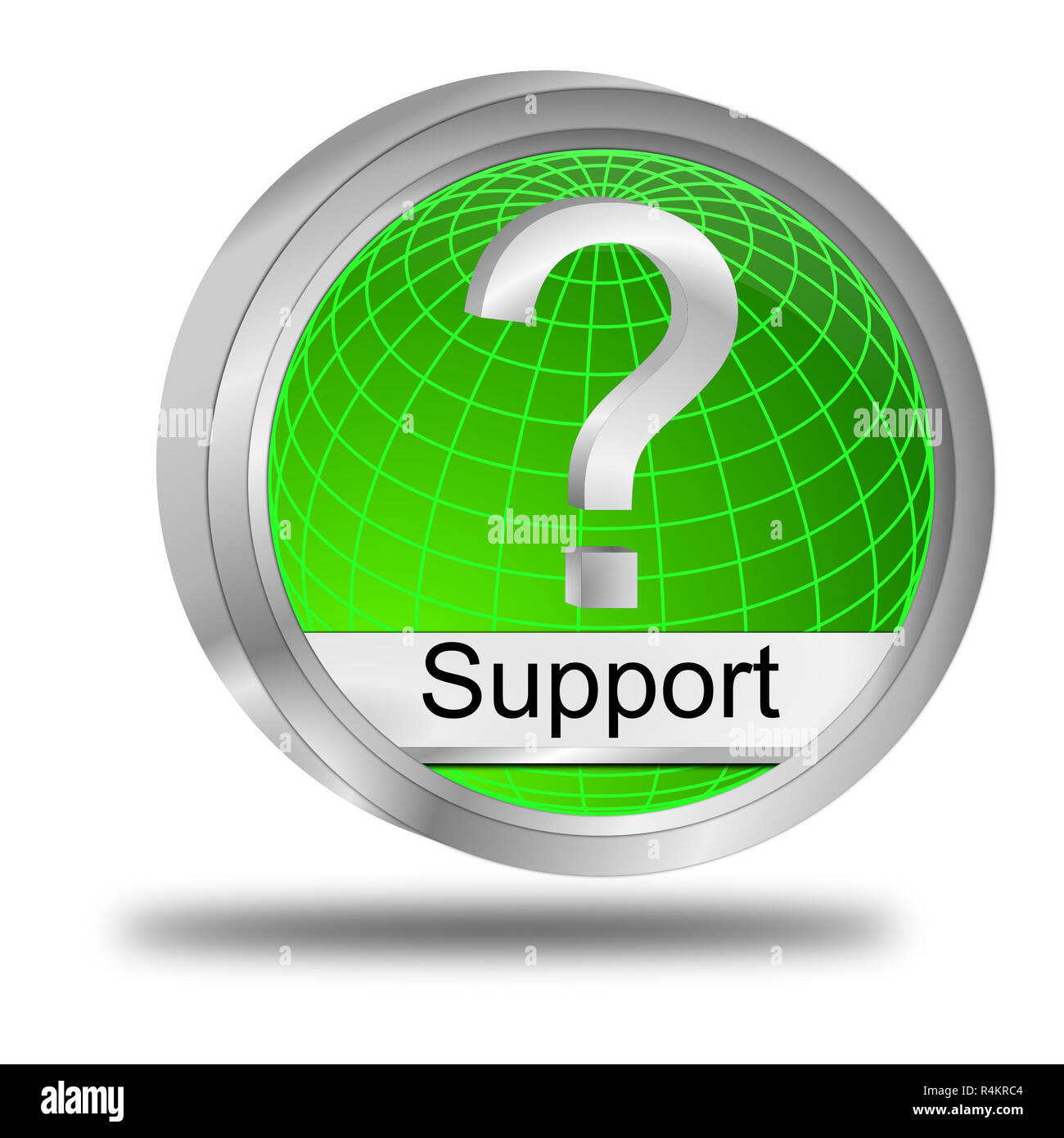 glossy green Support Button - 3D illustration Stock Photo - Alamy