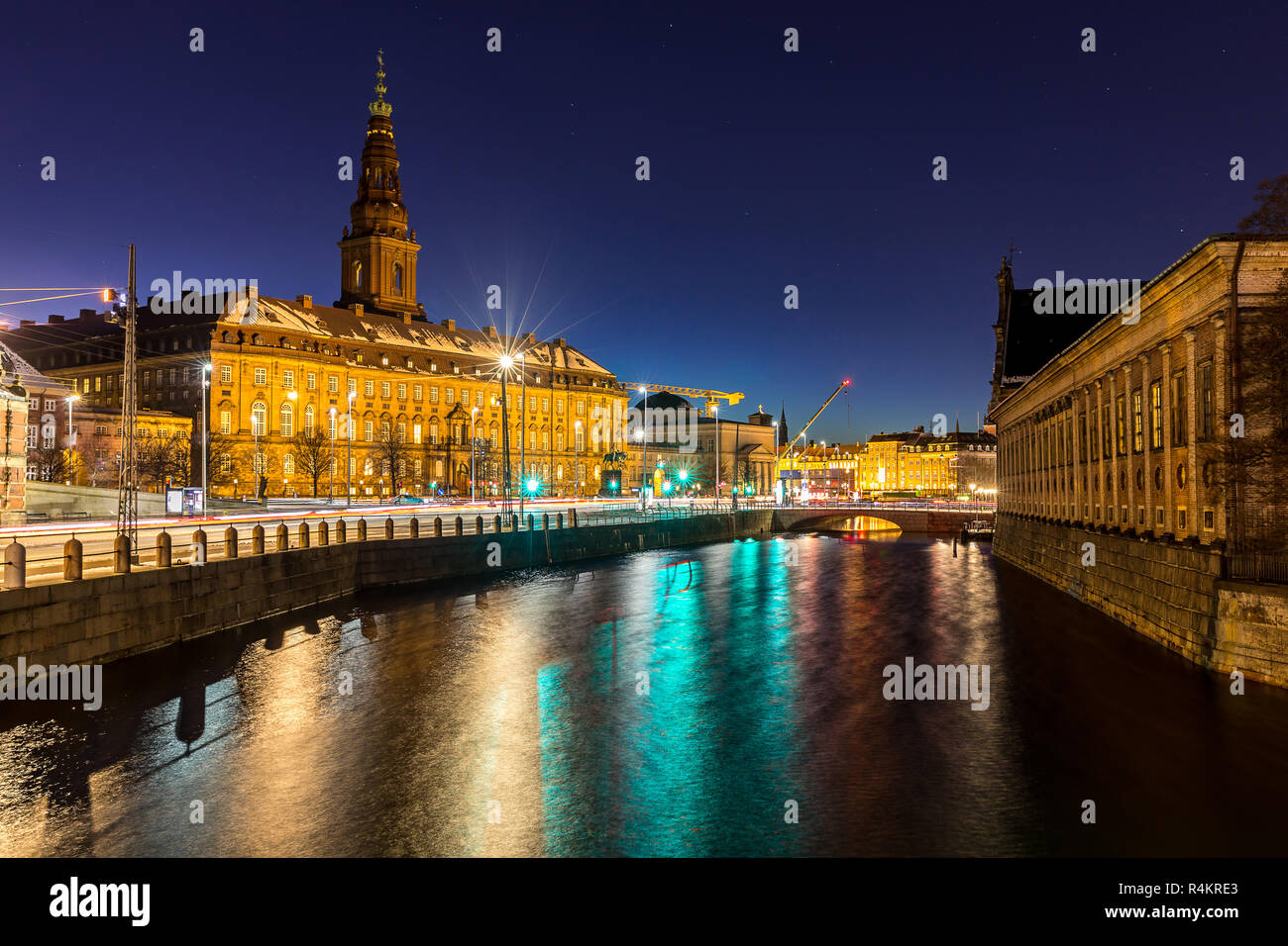 Copenhagen denmark night Stock Photo - Alamy