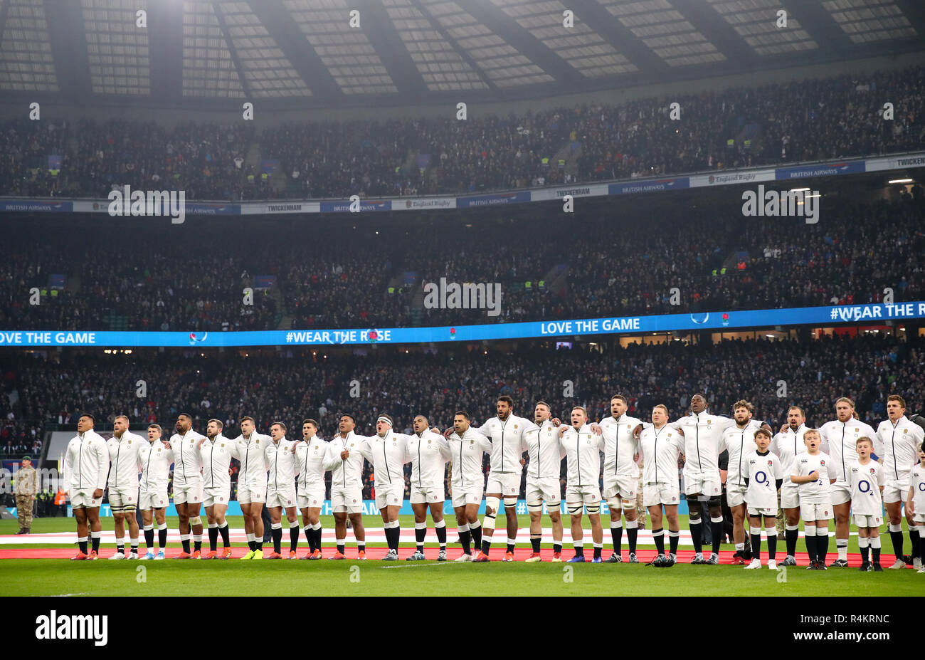 England players line up ahead of the match Stock Photo - Alamy