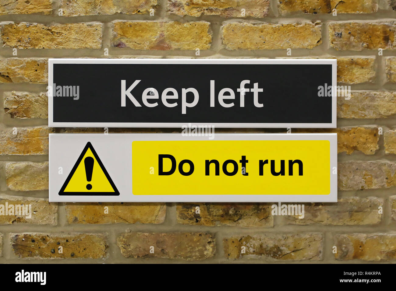 Keep Left Sign Stock Photo - Alamy