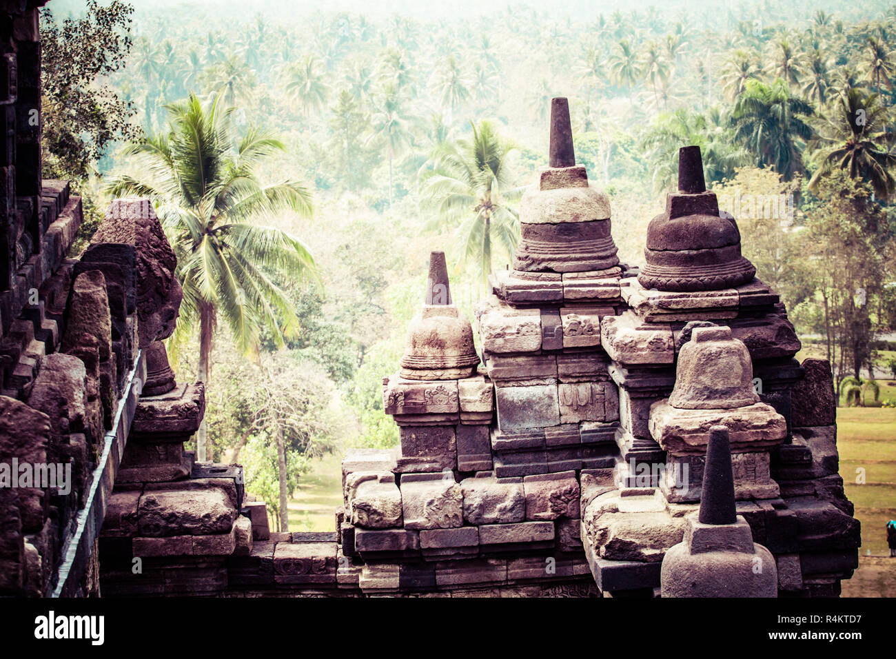 Borobudur temple near Yogyakarta on Java island, Indonesia Stock Photo ...