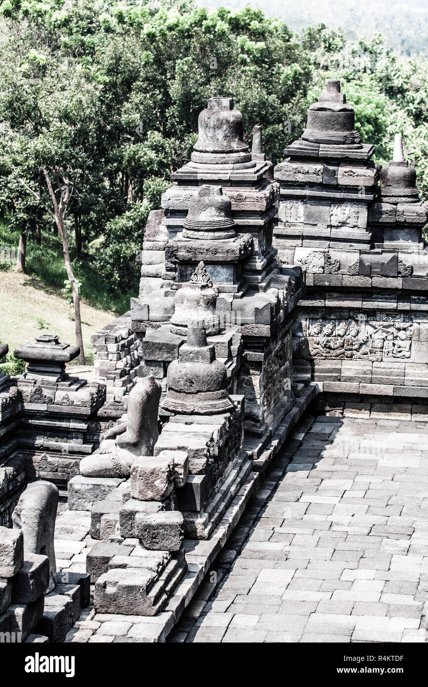 Borobudur Temple at sunrise. Yogyakarta, Java, Indonesia Stock Photo ...