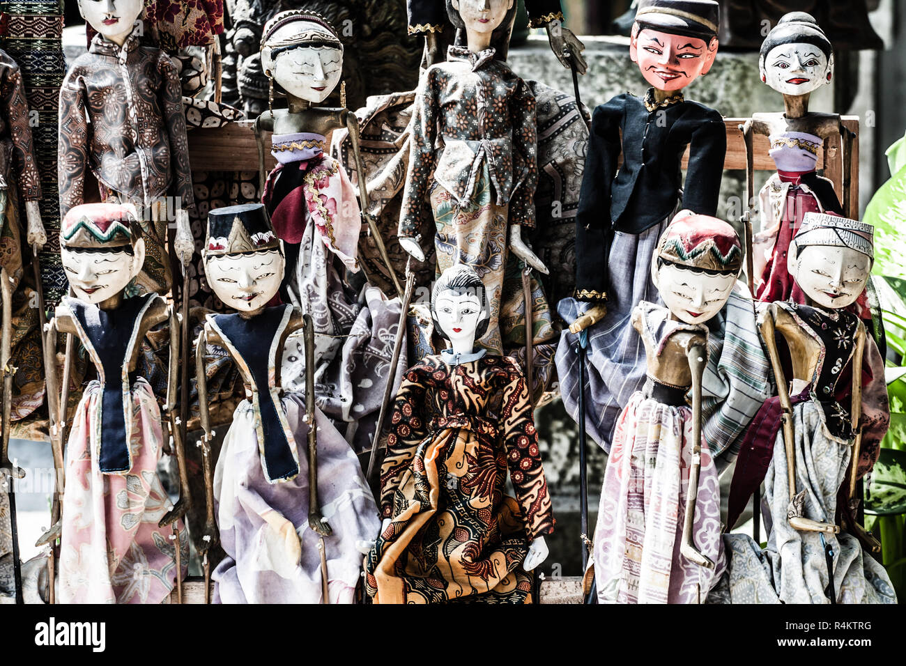 Traditional puppets made of wood Stock Photo - Alamy