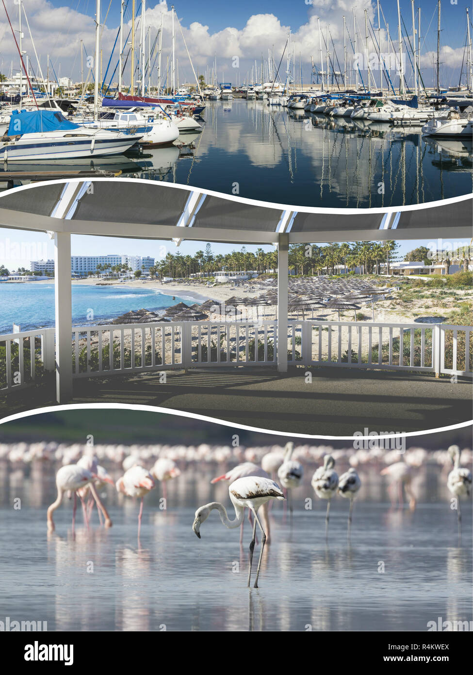 Collage of Cyprus images - travel background (my photos Stock Photo - Alamy