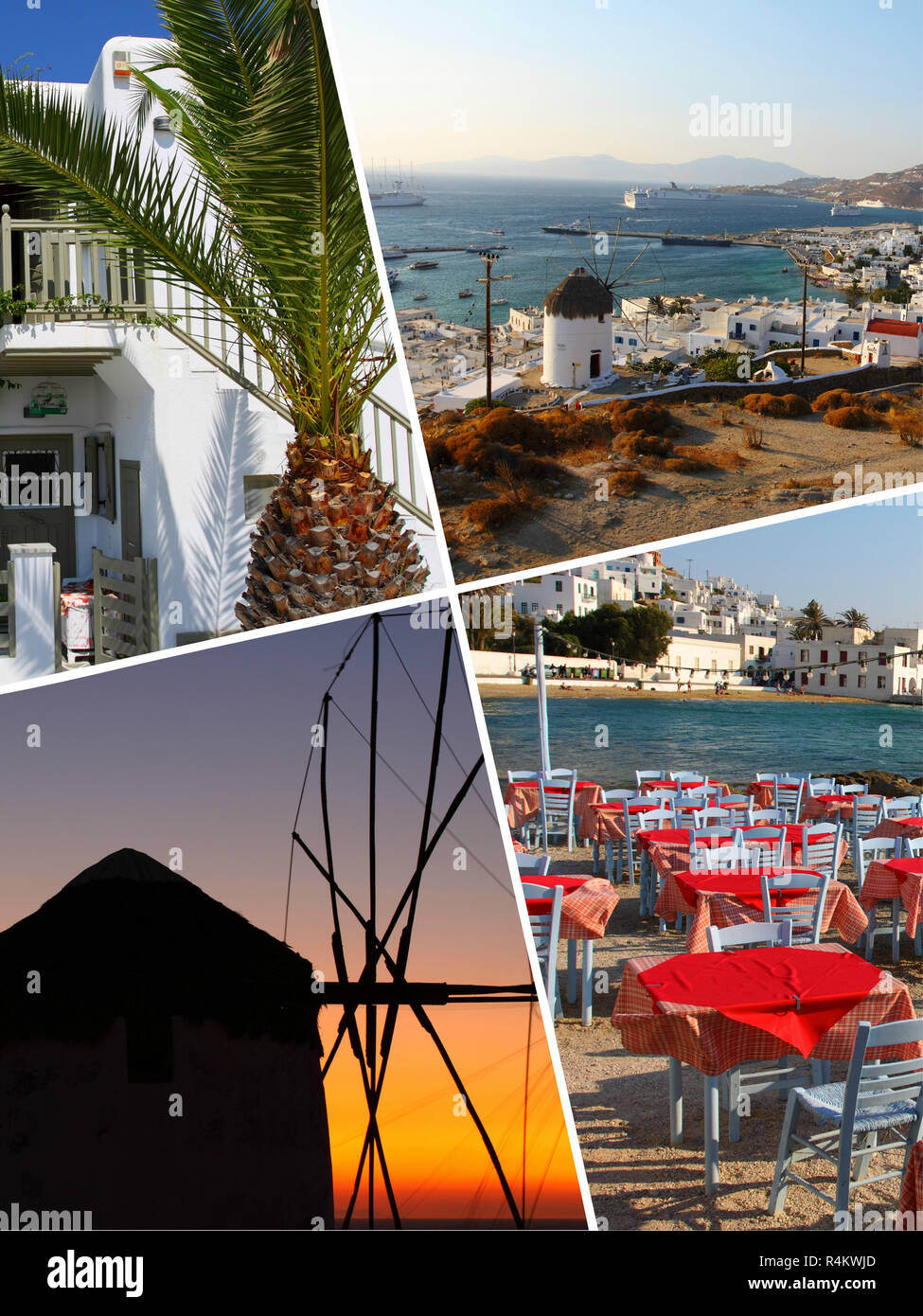 Collage of Tropical Greece islands images - travel background (my ...