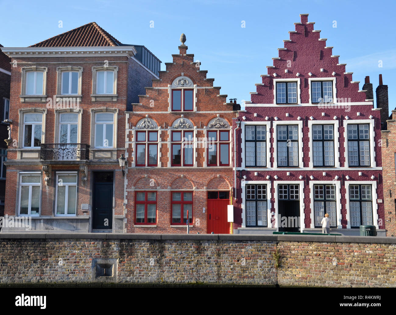 Flemish style buildings in Bruges, Belgium Stock Photo - Alamy