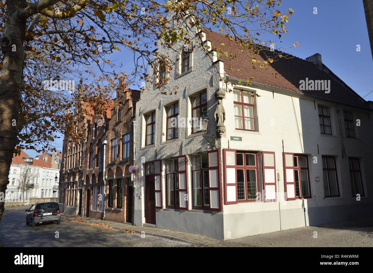 Flemish style buildings in Bruges, Belgium Stock Photo - Alamy