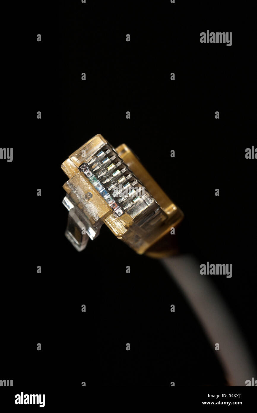 cable connection internet Stock Photo - Alamy