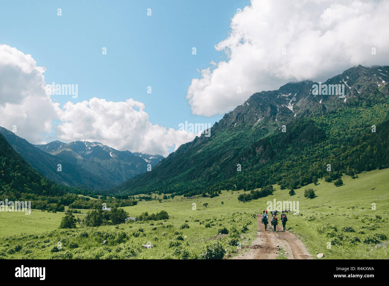 Group tourist going road hi-res stock photography and images - Alamy