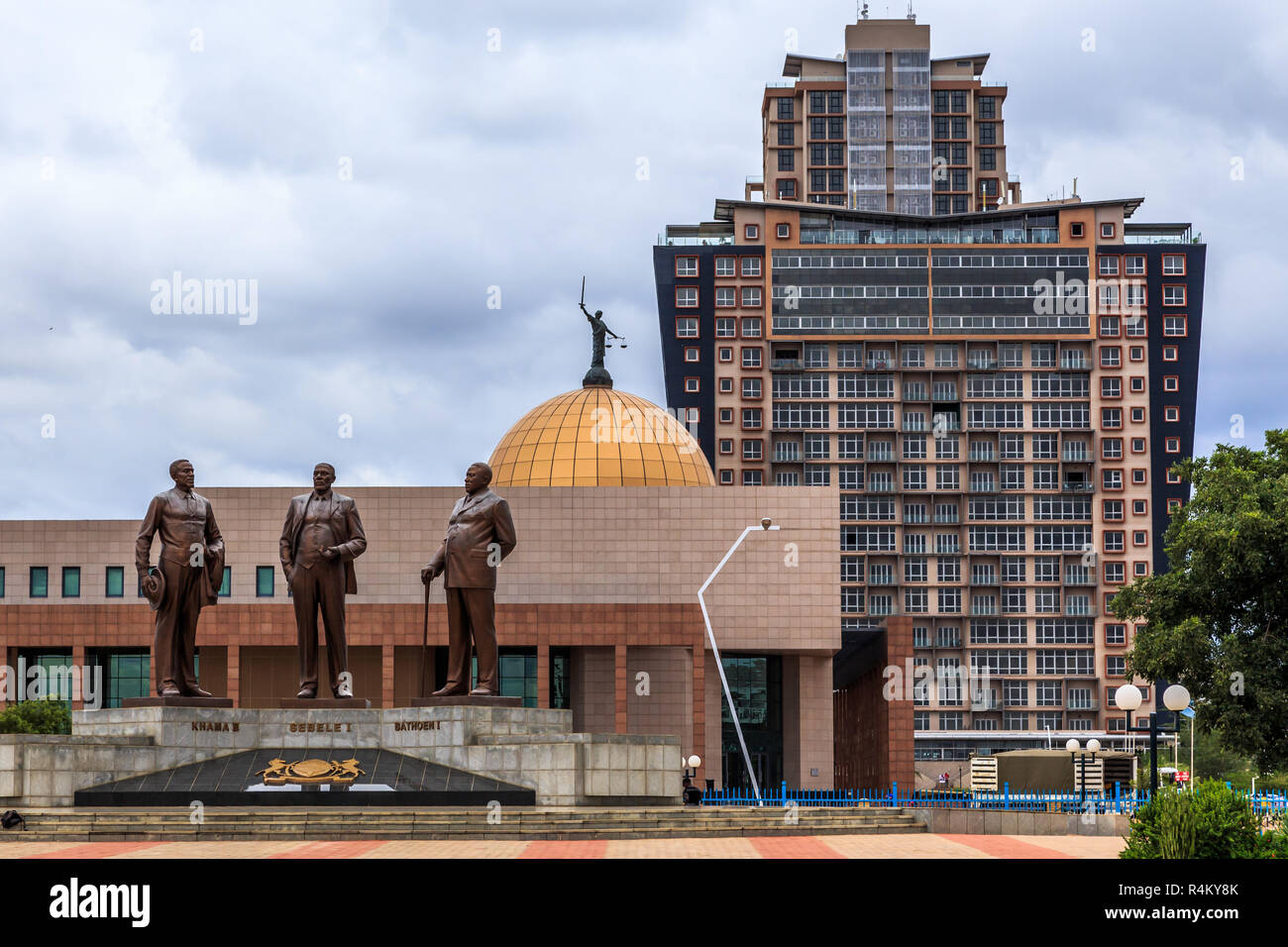 Three Dikgosi / tribal chiefs/ Monument, central business district ...
