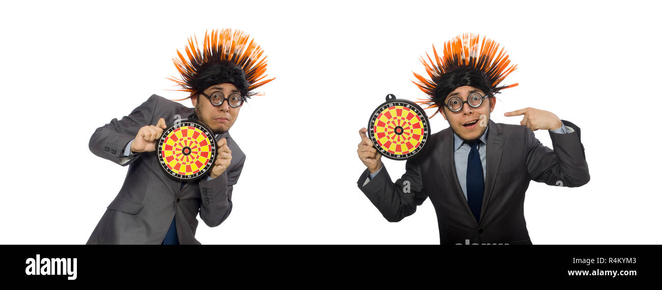 Funny man with mohawk hairstyle Stock Photo - Alamy