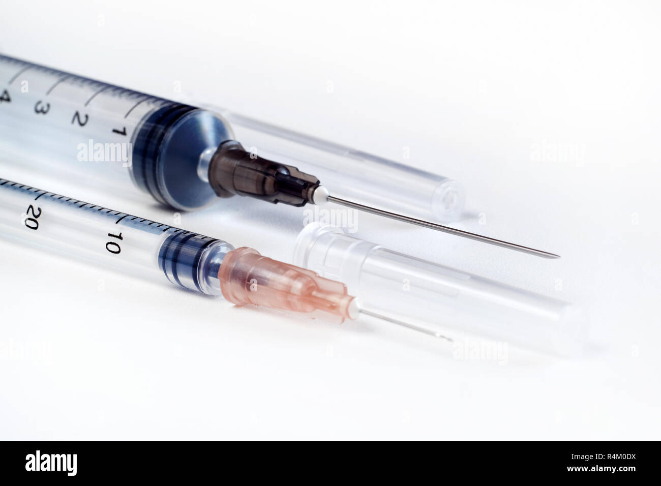 Disposable syringe. Plastic insulin syringe. The insulin syringe with ...