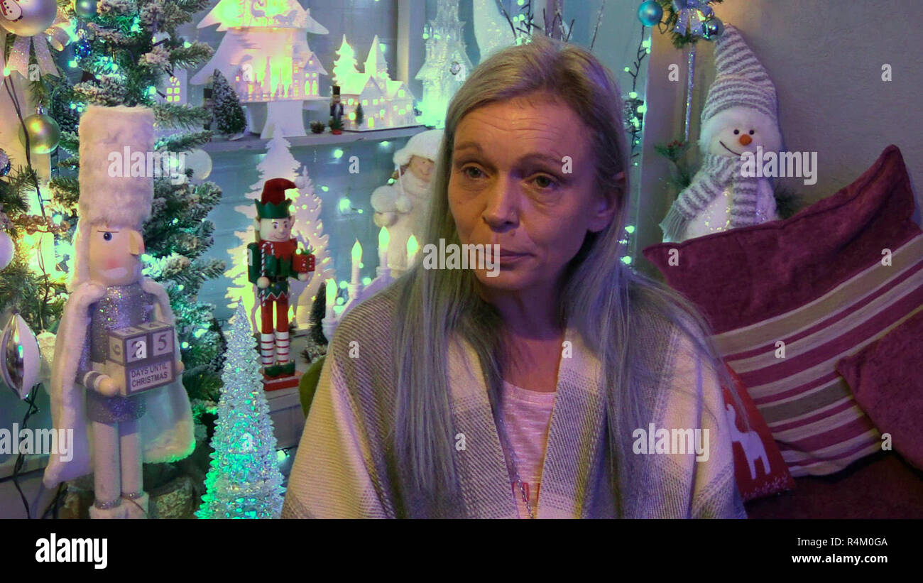 Michelle John, 50, inside her home in Llandaff North, Cardiff, which ...