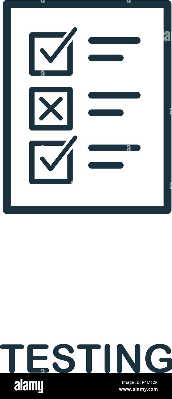 Testing icon. Premium style design from design ui and ux collection ...