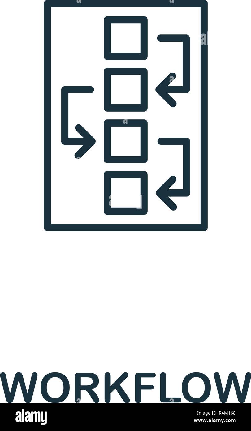 Workflow icon. Premium style design from design ui and ux collection ...