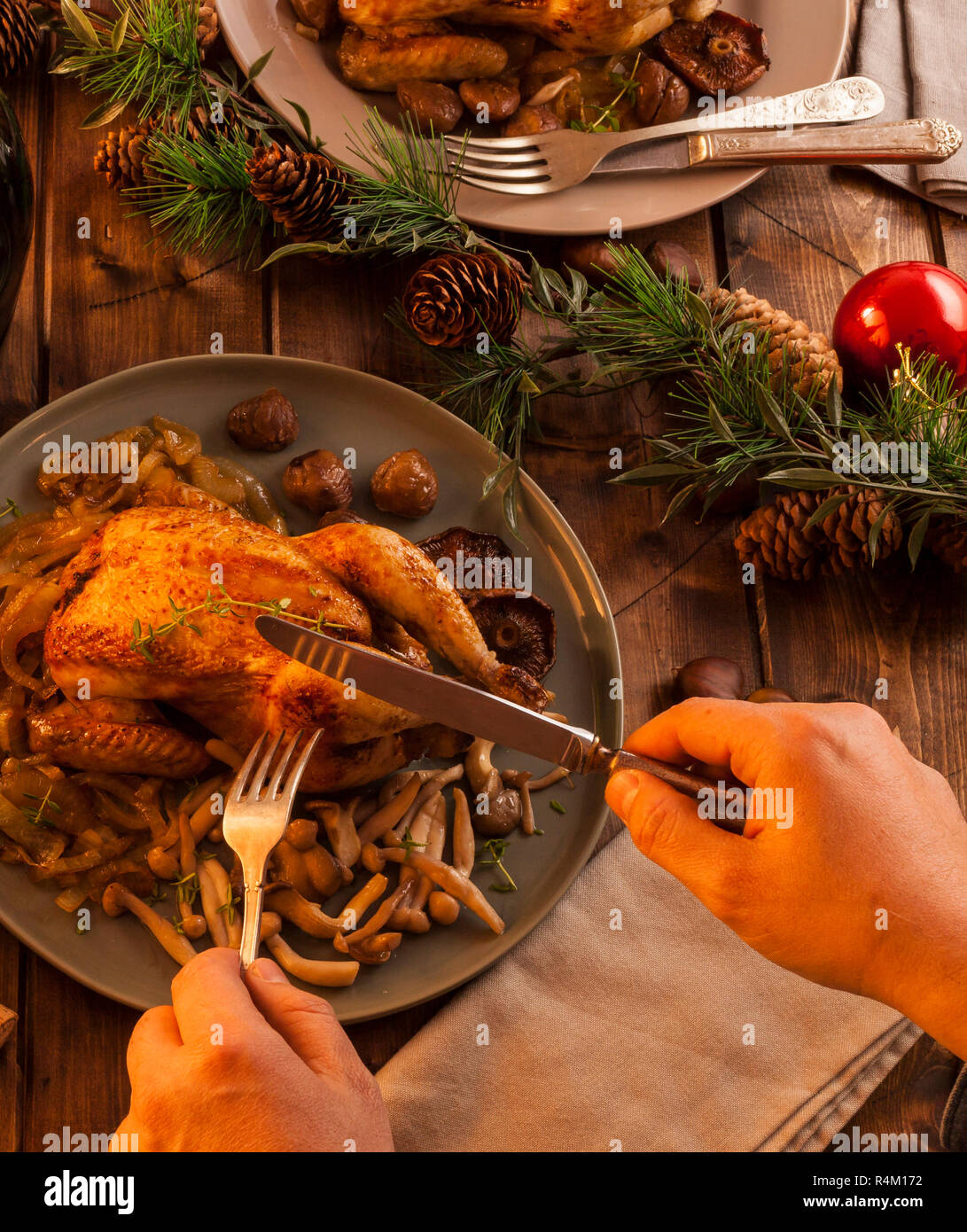 Person with chicken hi-res stock photography and images - Alamy