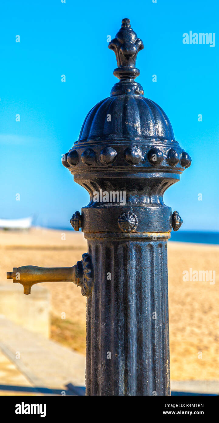 Water tap or fountain for fresh drinking water at the beach Stock Photo ...